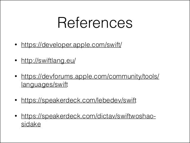 Swift language - A fast overview of some features