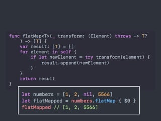 Swift map & flatMap | PPT