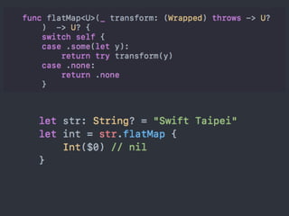 Swift map & flatMap | PPT