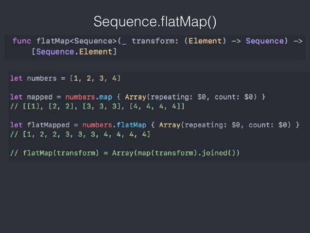 Swift map & flatMap | PPT