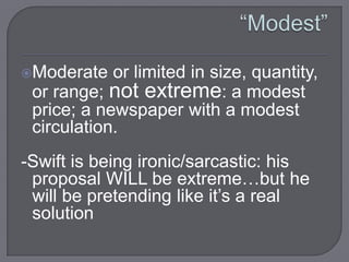 Swift- "A Modest Proposal" | PPTX