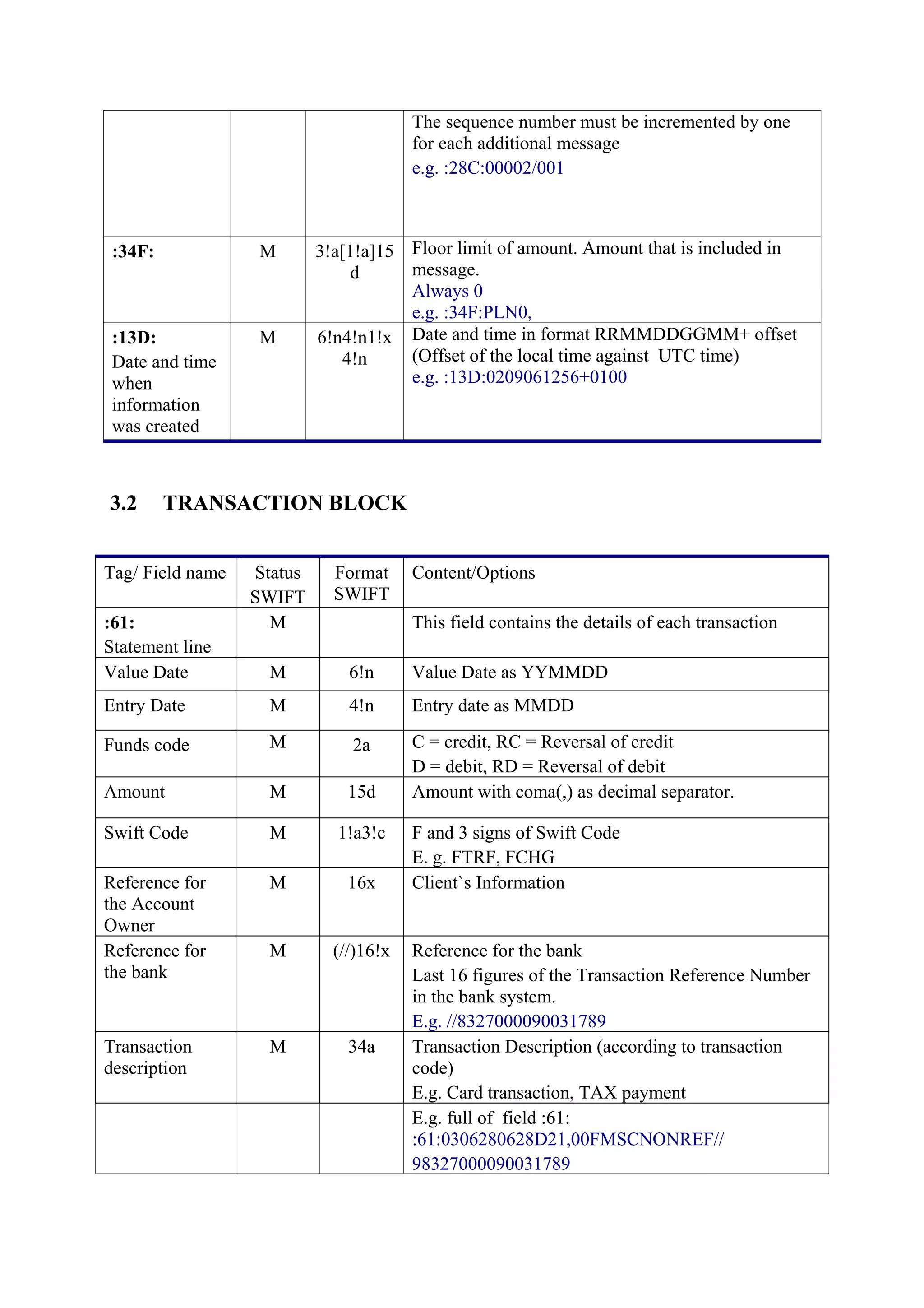 Swift mt940 942111247451789 | PDF