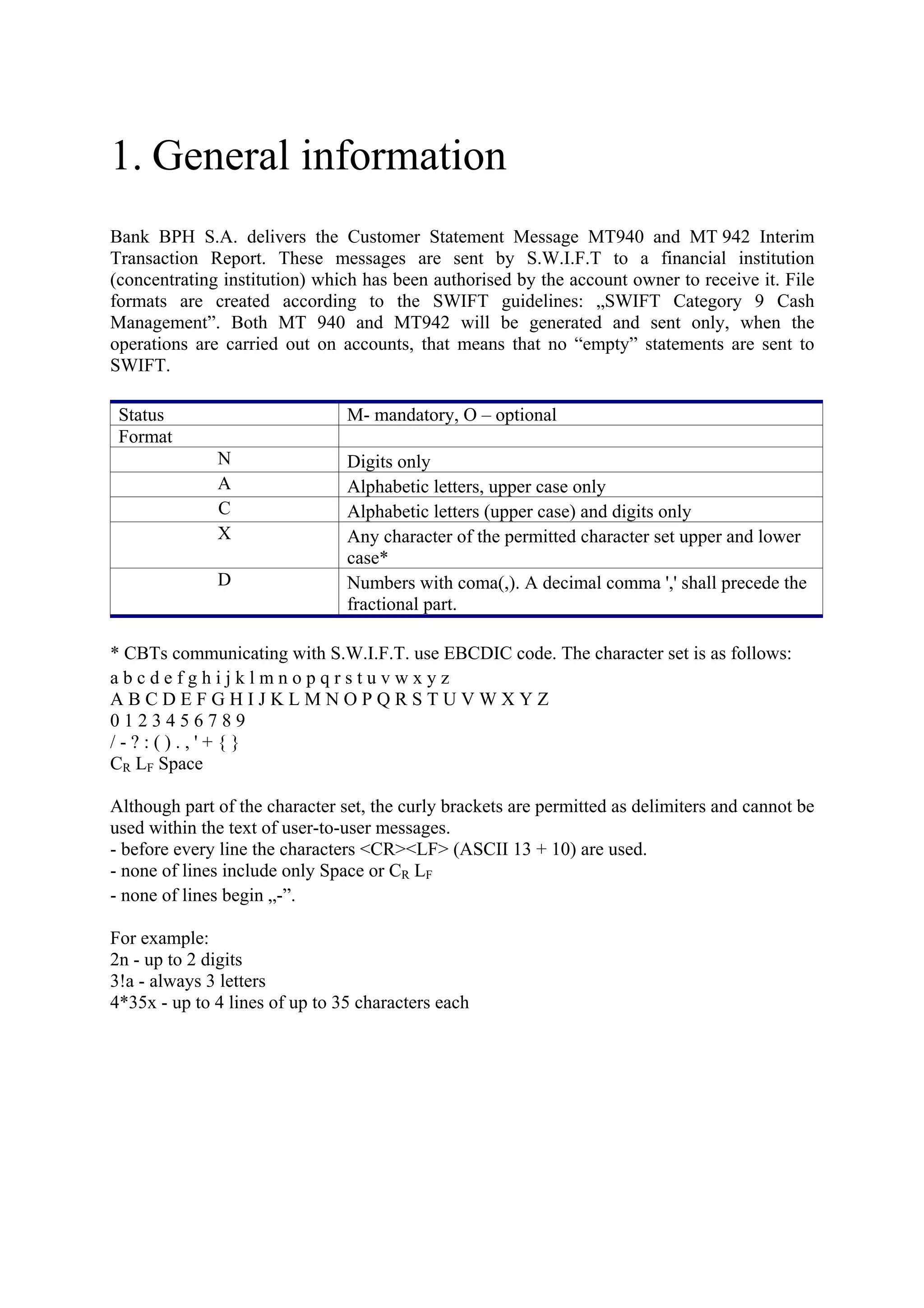 Swift mt940 942111247451789 | PDF