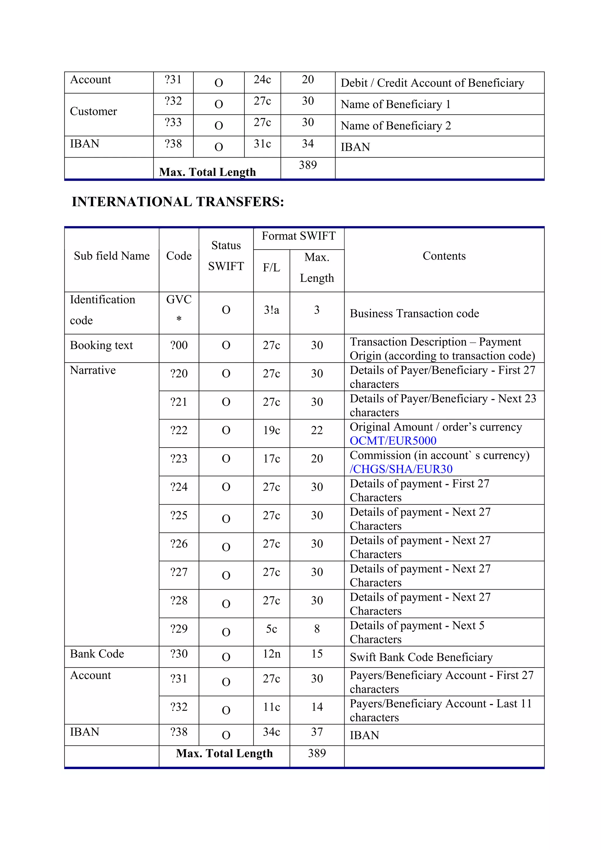 Swift mt940 942111247451789 | PDF