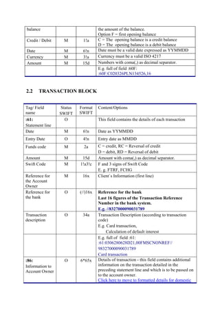 Swift mt940 942111247451789 | PDF