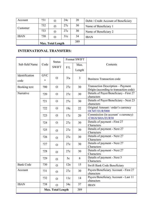 Swift mt940 942111247451789 | PDF