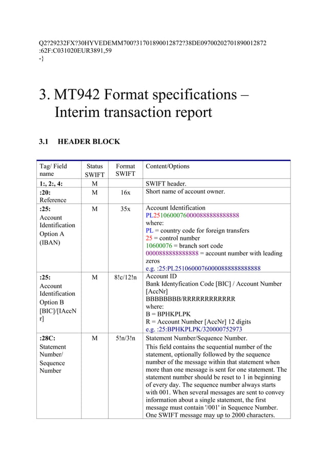 Swift mt940 942111247451789
