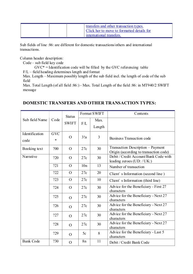 Swift mt940 942111247451789
