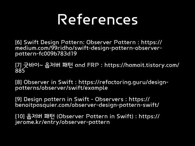 [Swift] Observer | PPT | Free Download