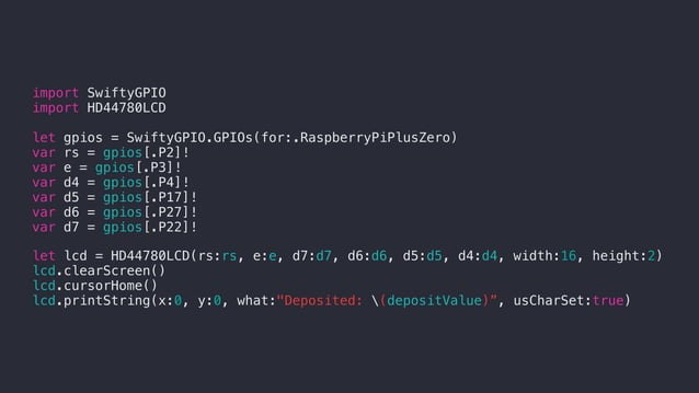 Swift on Raspberry Pi | PPT