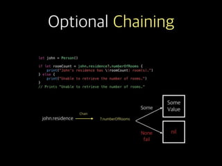 Swift Optional Chaining (osxdev) | PPTX | Programming Languages | Computing