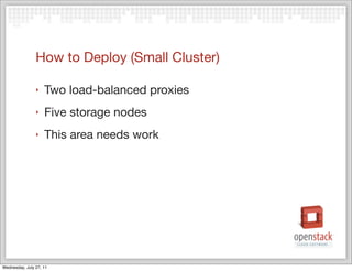 OpenStack Swift overview oscon2011 | PDF | Internet | Computing