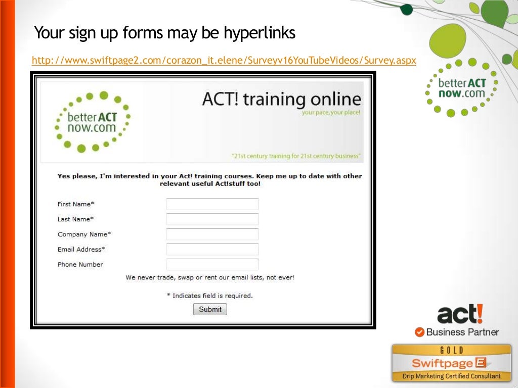 Swiftpage act webinar