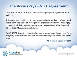 SWIFT secure financial messaging services key facts and information | PPT