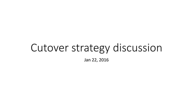 example of SAP Cut over strategy FI CO MM PS module | PPTX