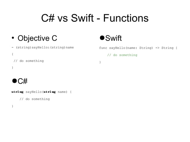 Swift Lunch & LEarn | PPT | Programming Languages | Computing