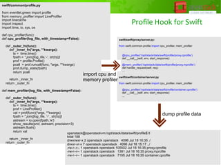 Swift profiling middleware and tools | PDF | Web Development | Internet