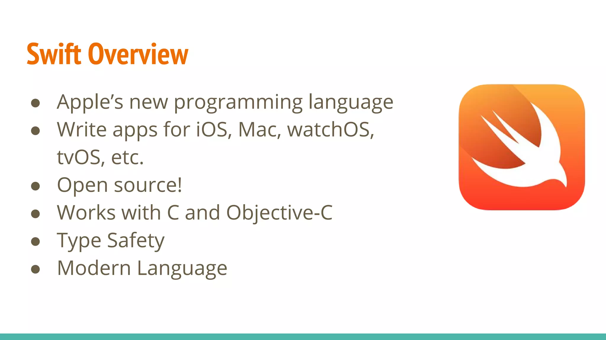 Swift Programming Language Ppt