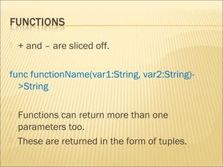 Swift Basics with iOS 8 features | PPT