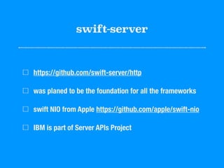 server side Swift | PPT