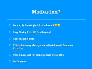 server side Swift | PPT