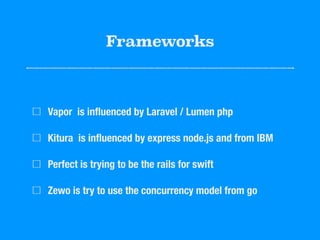 server side Swift | PPT