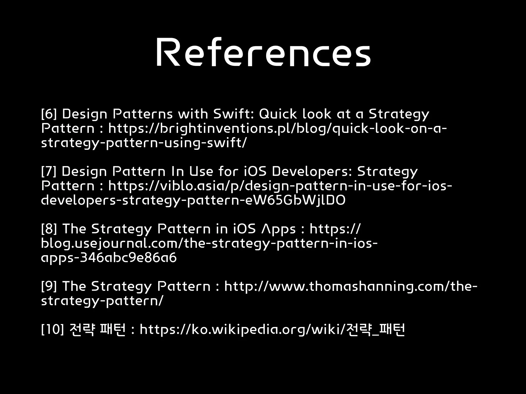 [Swift] Strategy | PPT