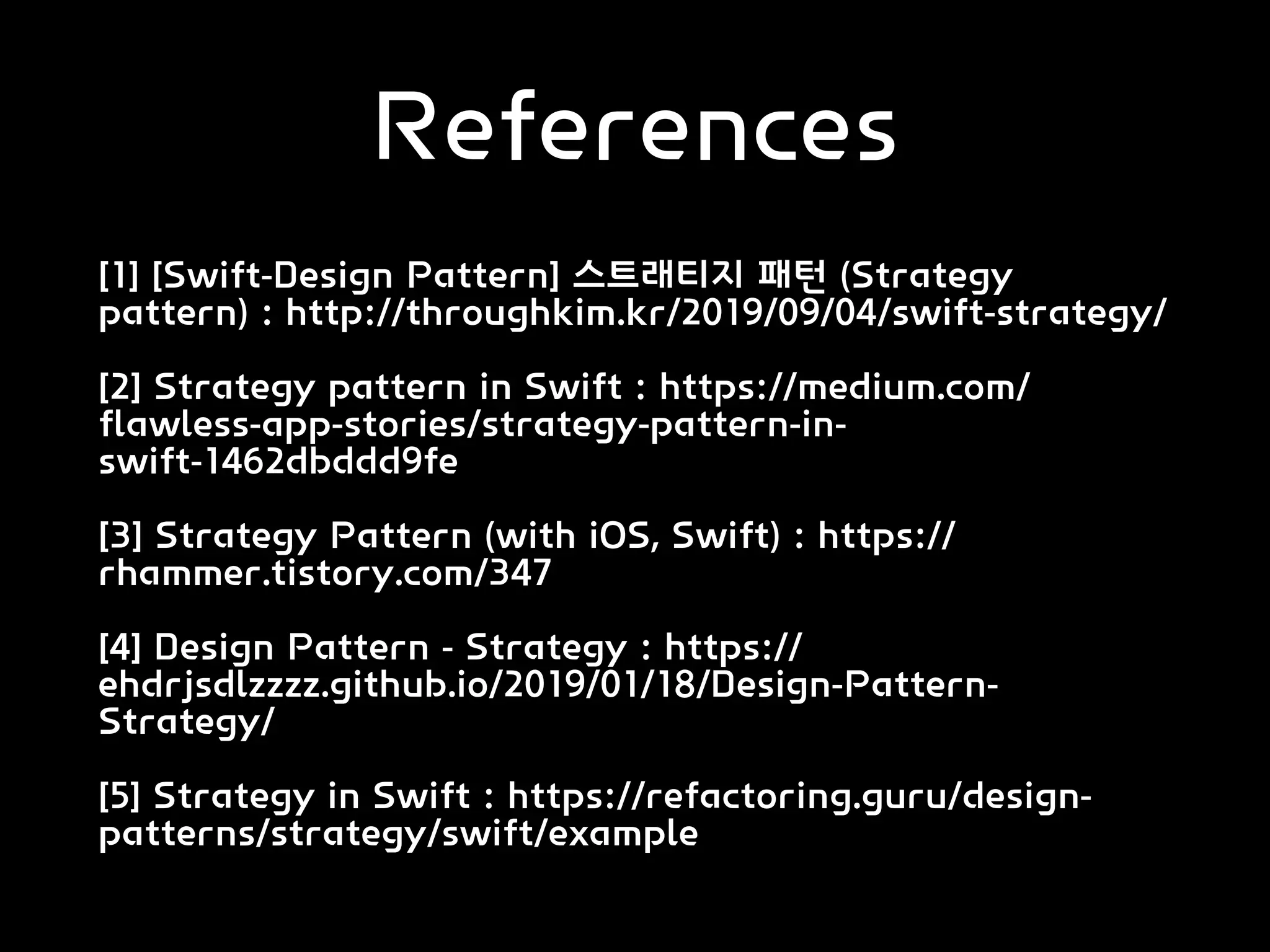 [Swift] Strategy | PPT