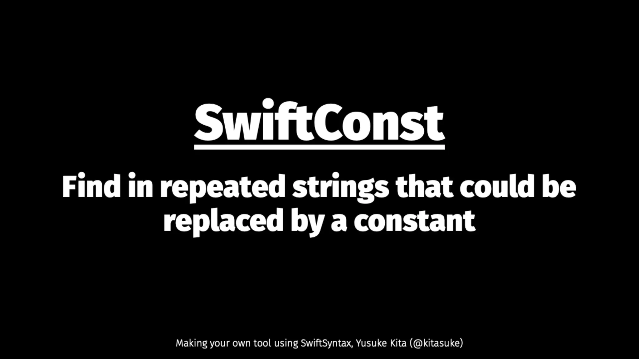 Making your own tool using SwiftSyntax | PPT