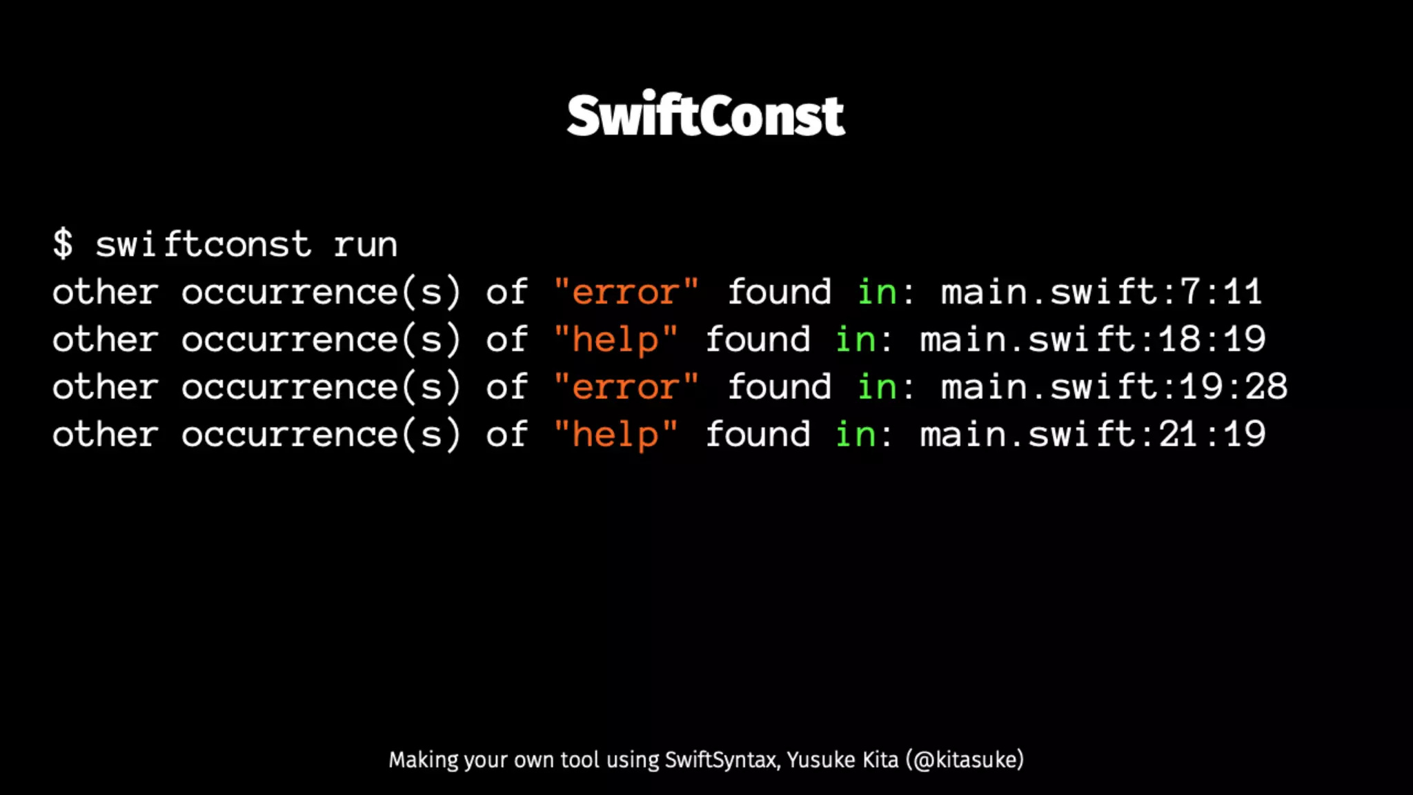 Making your own tool using SwiftSyntax | PPT