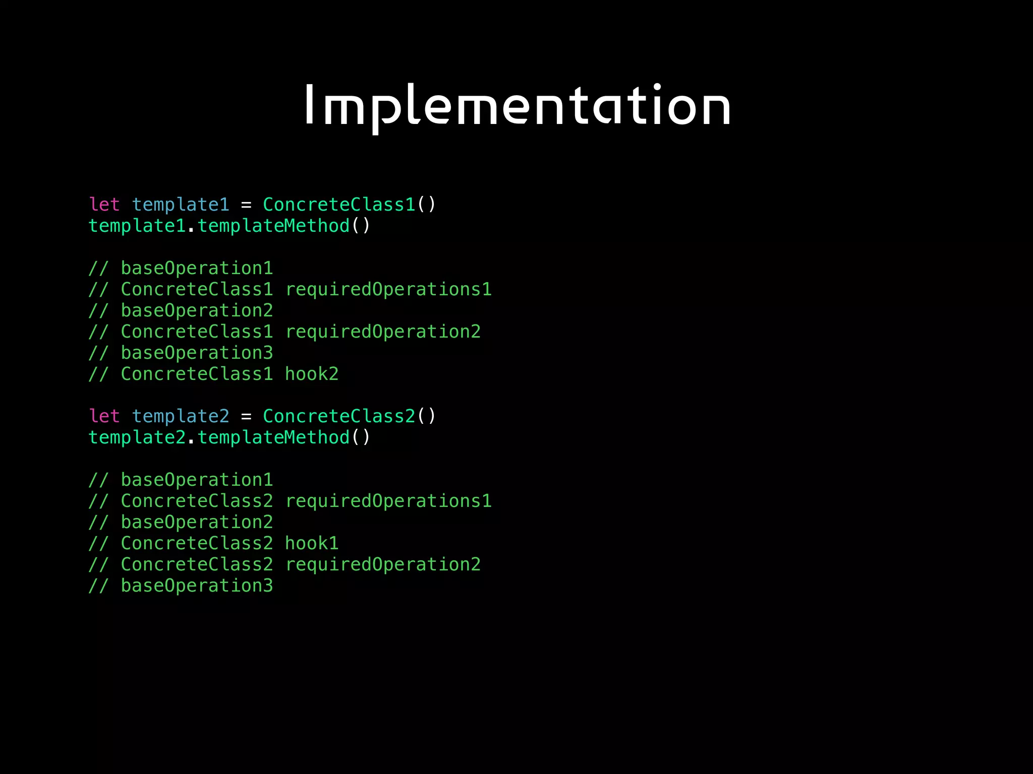 [Swift] Template Method | PPT