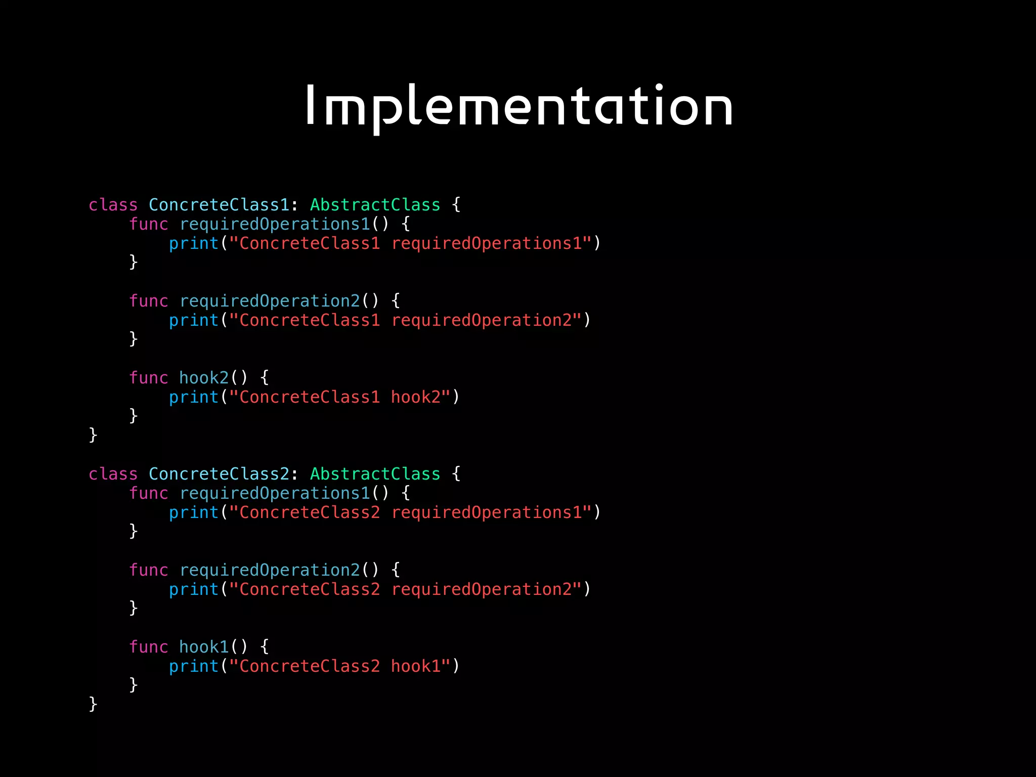 [Swift] Template Method | PPT