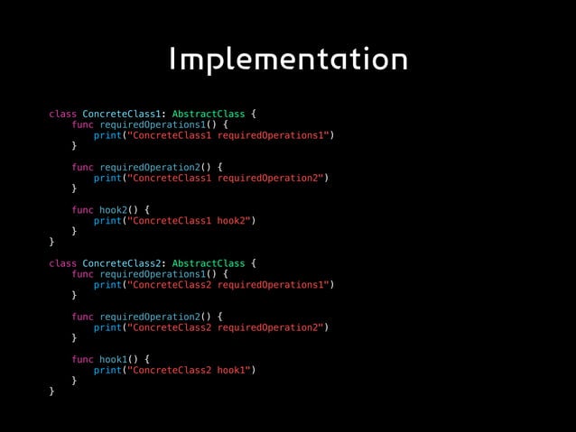 [Swift] Template Method | PPT