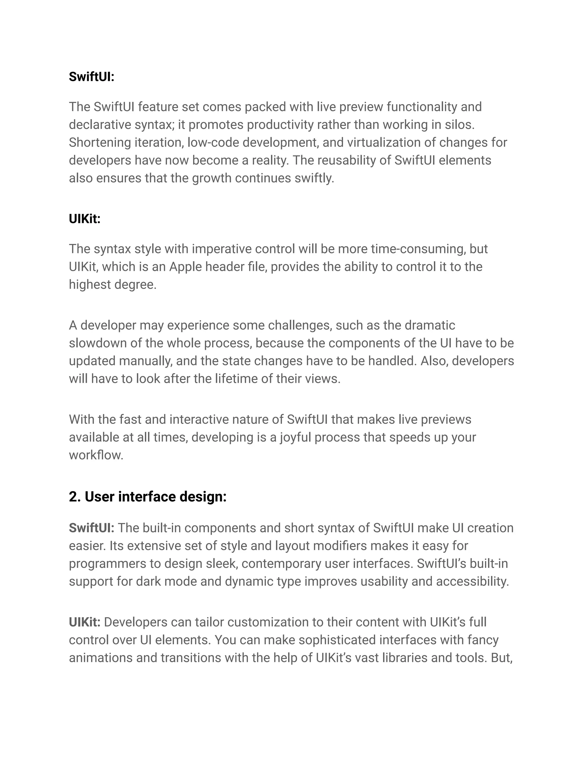 Swiftui Vs Uikit Choosing The Right Ui Framework For Ios Apps Pdf