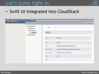 Swift UI in CloudStack | PPT