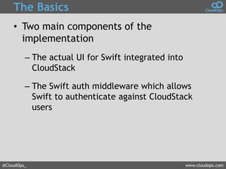 Swift UI in CloudStack | PPT