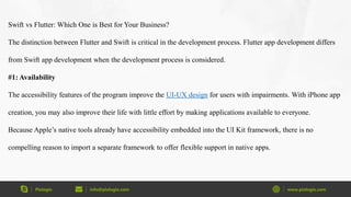 Swift vs Flutter Best Mobile App Development Framework | PPT