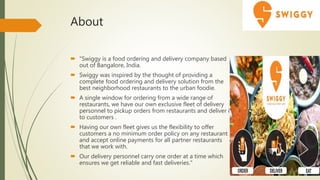 Swiggy-marketing and business model | PPTX