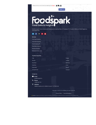 Swiggy API Datasets for Next-Level Food Experiences | PDF