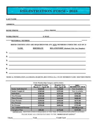 Leonia Swim Club Brochure 2018 | PDF