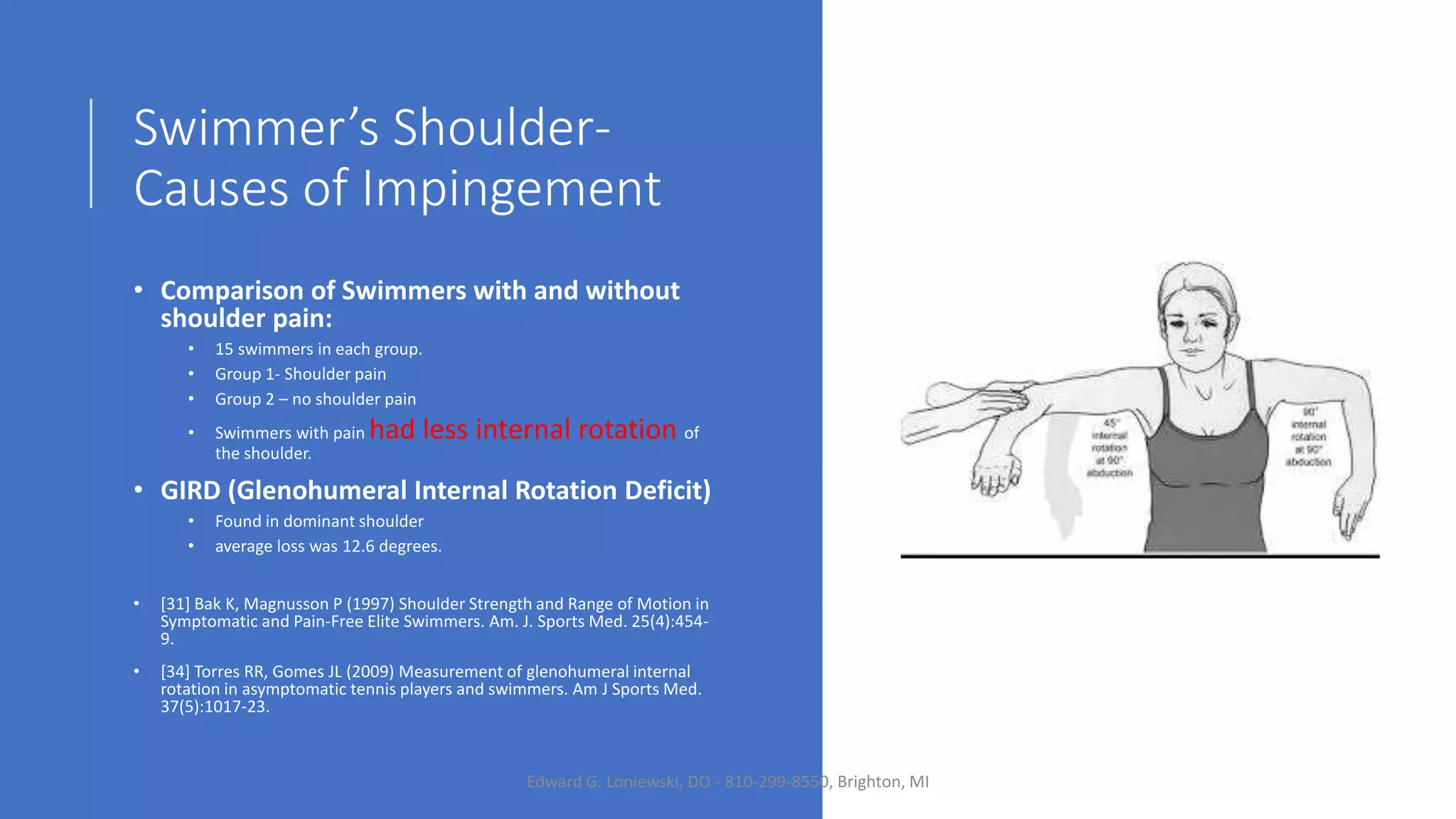 competitive swimming injuries- causes and prevention | PPTX