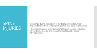 SWIMMING biomechanics and common Injuries ppt | PPTX