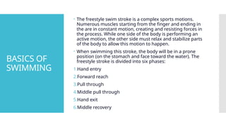 SWIMMING biomechanics and common Injuries ppt | PPTX