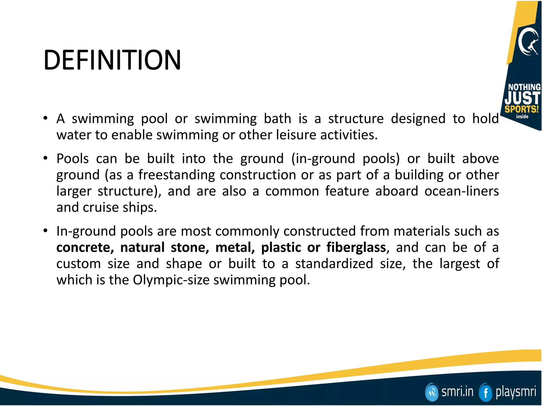 Swimming pool | PPTX