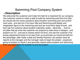 Swimming pool management system | PPTX