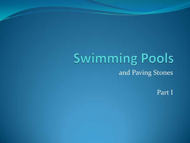 Swimming pools lesson 1 | PPTX | Swimming | Sports