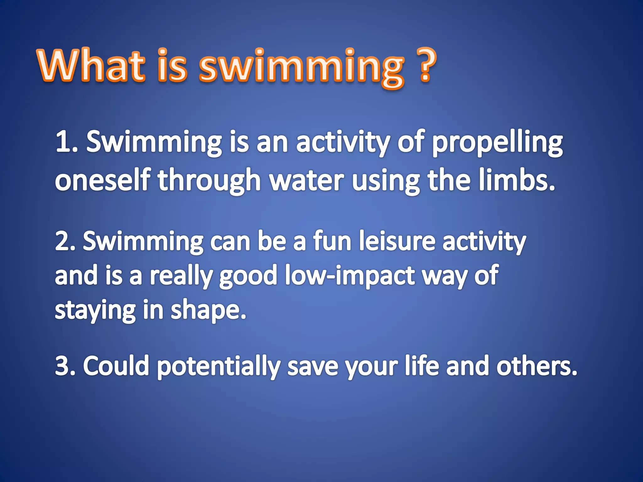 Swimming ppt | PPTX