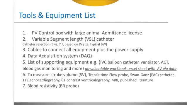 Swine animal model in pressure volume loop (pvl) research | PPT