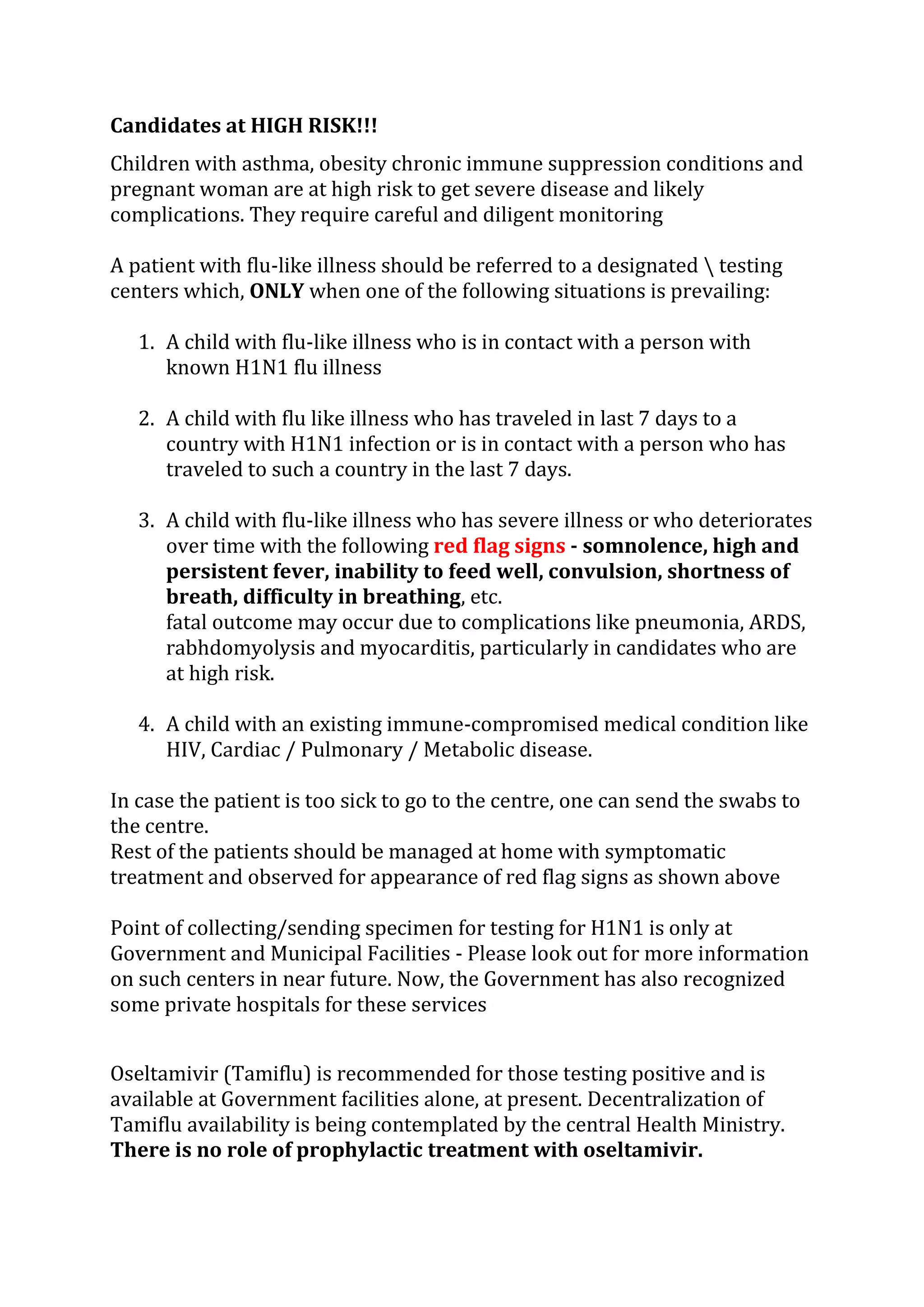 Swine flue infection | DOCX