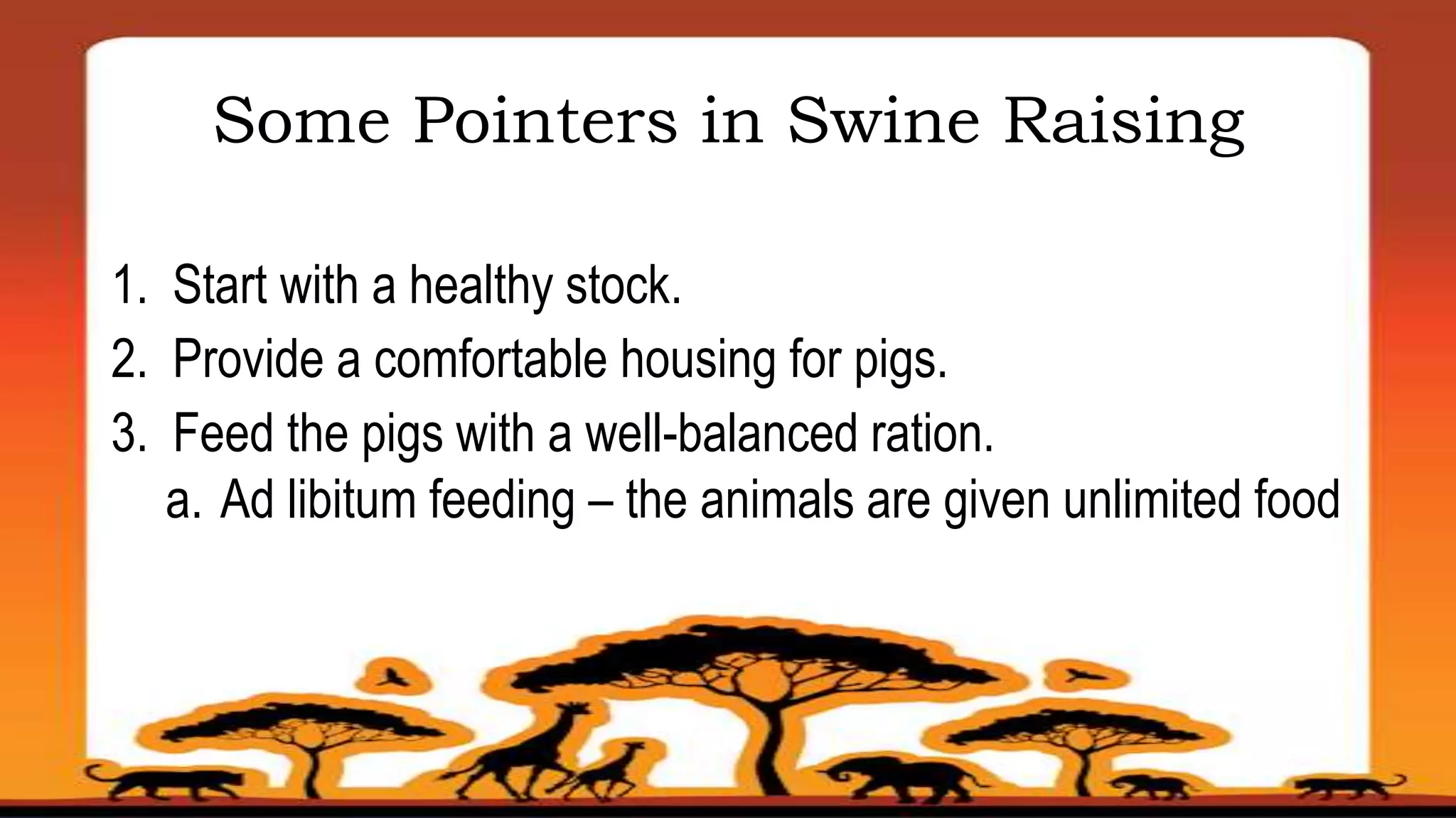 Swine raising | PPTX